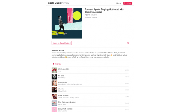 Apple Playlist Staying Motivated with Jeanette Jenkins & Apple Fitness ...
